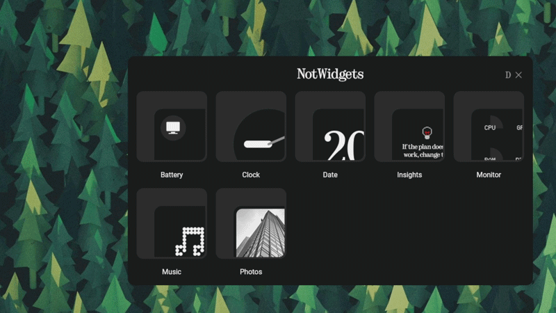 NotWidgets | Nothing OS styled Widgets for PC